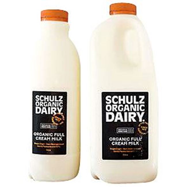 SCHULZ ORGANIC DAIRY FULL CREAM MILK 1L : Village Fruits Mt Eliza